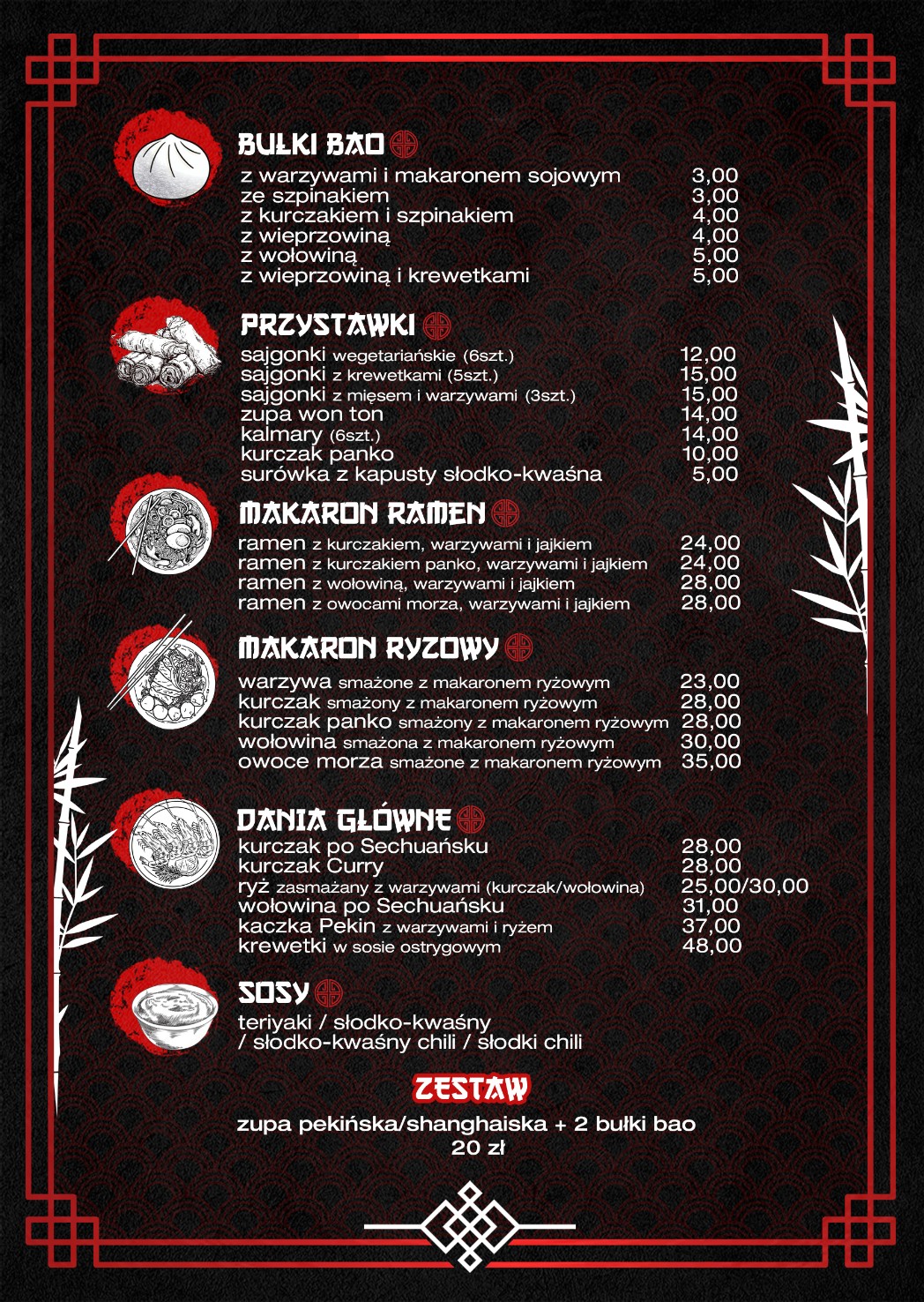 Menu - Restauracja WEI - Olsztyn